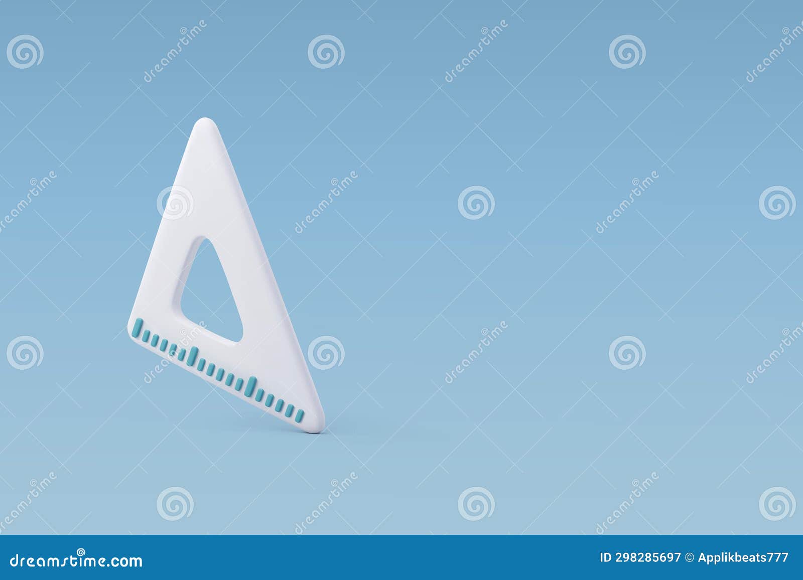 3d Vector Triangle Ruler, Scale, Education Concept Stock Vector ...