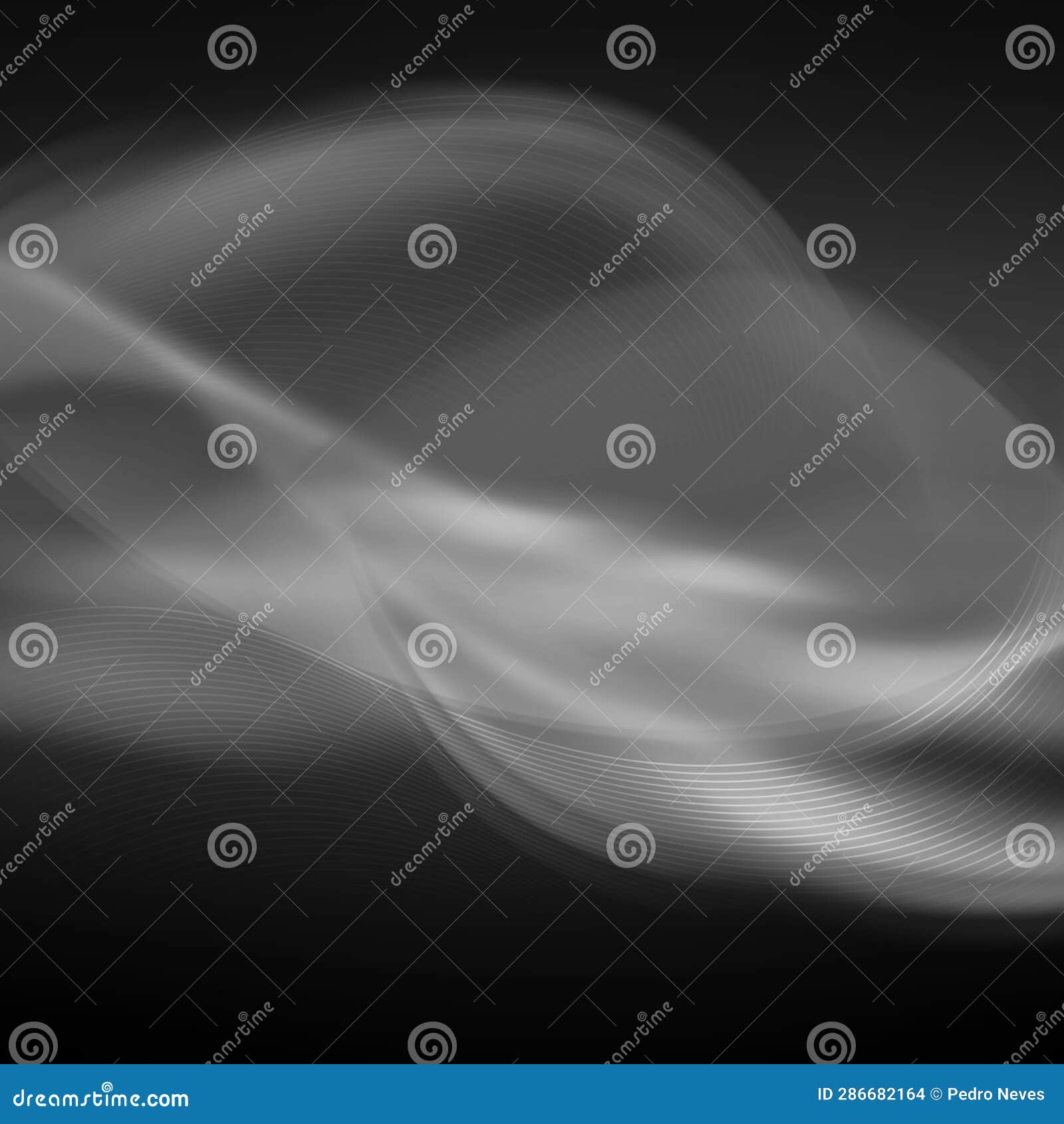 3d Vector Wave Lines Pattern Smooth Curve Flowing Dynamic White Light