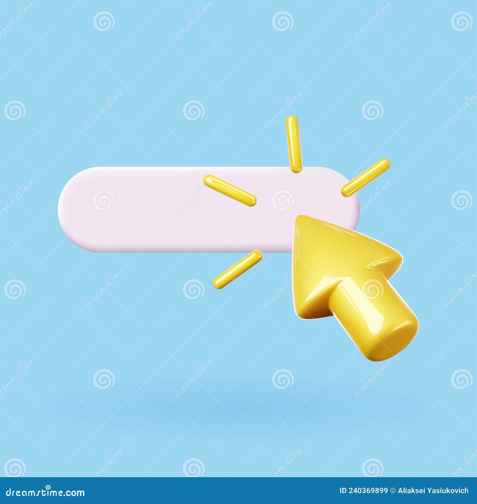3d vector web cursor. stock vector. Illustration of click - 240369899