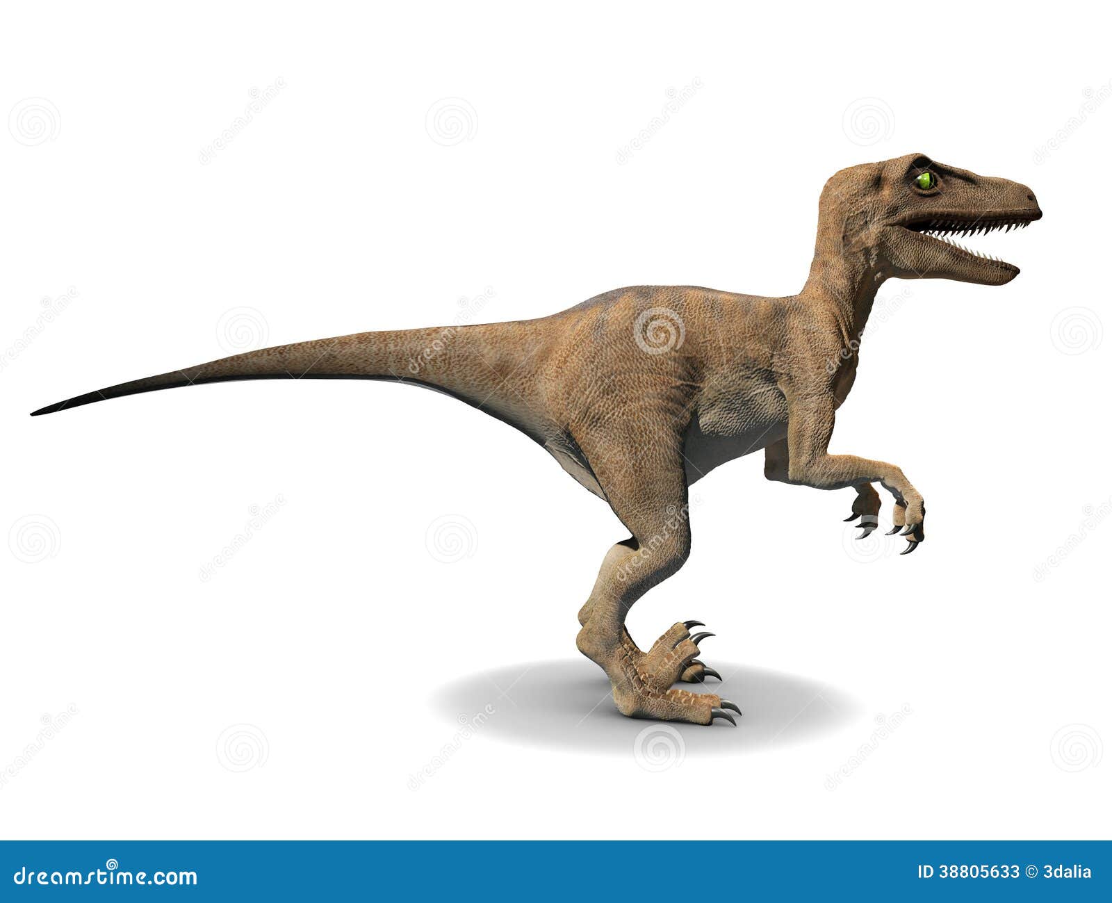 3d Velociraptor stock illustration. Illustration of predator - 38805633