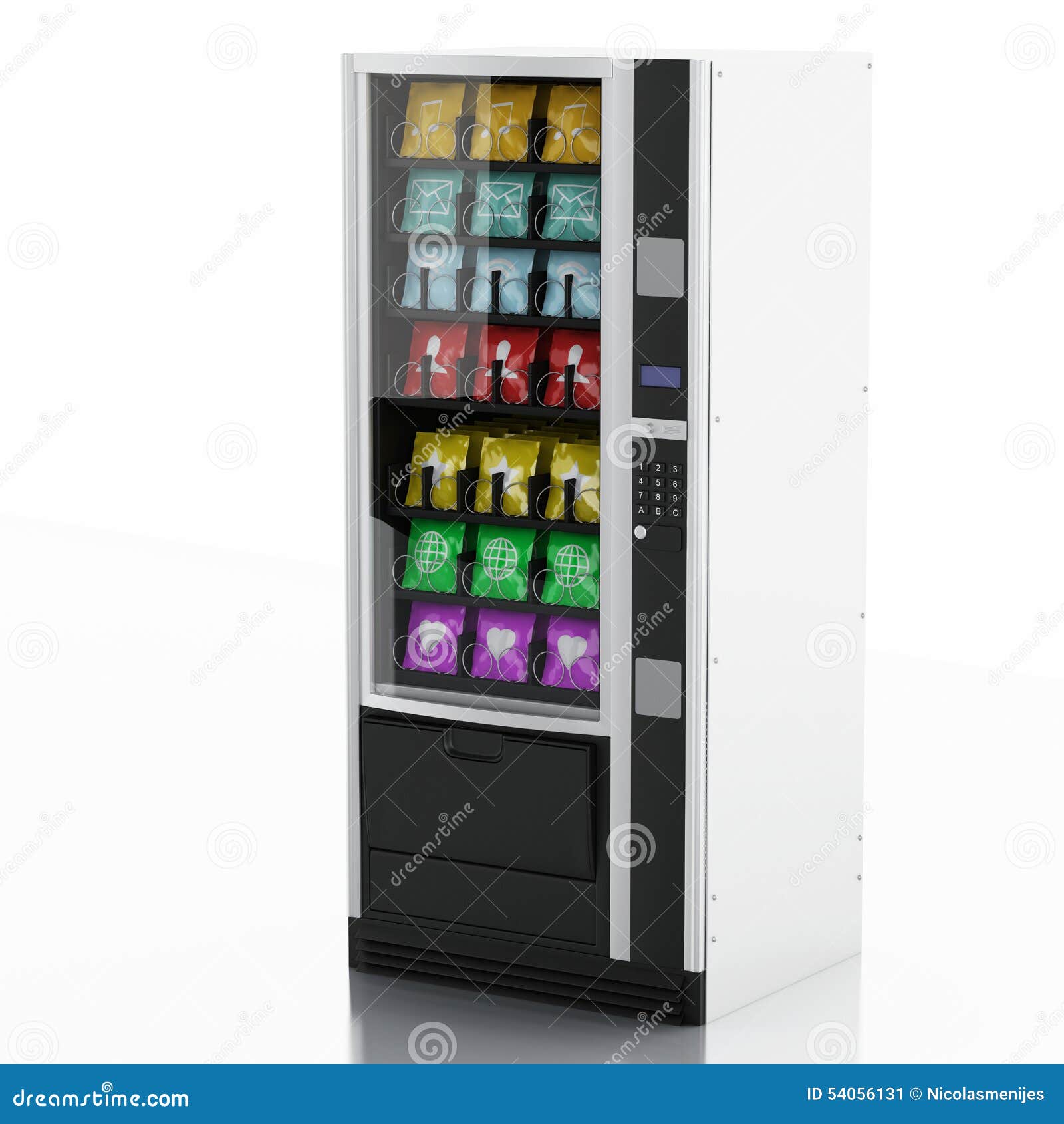 3d Vending Machine with Application Icons. Stock Illustration ...