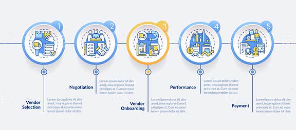 Multicolor Vendor Management Layout with Line Icons Stock Illustration ...