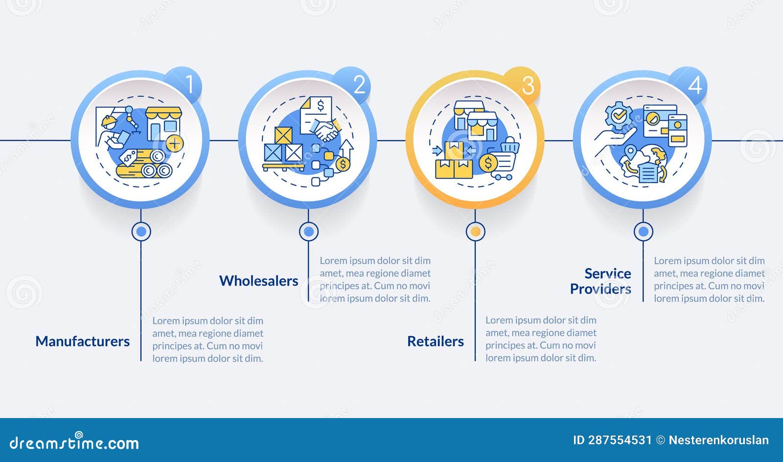 Multicolor Vendor Management Layout with Line Icons Stock Vector ...