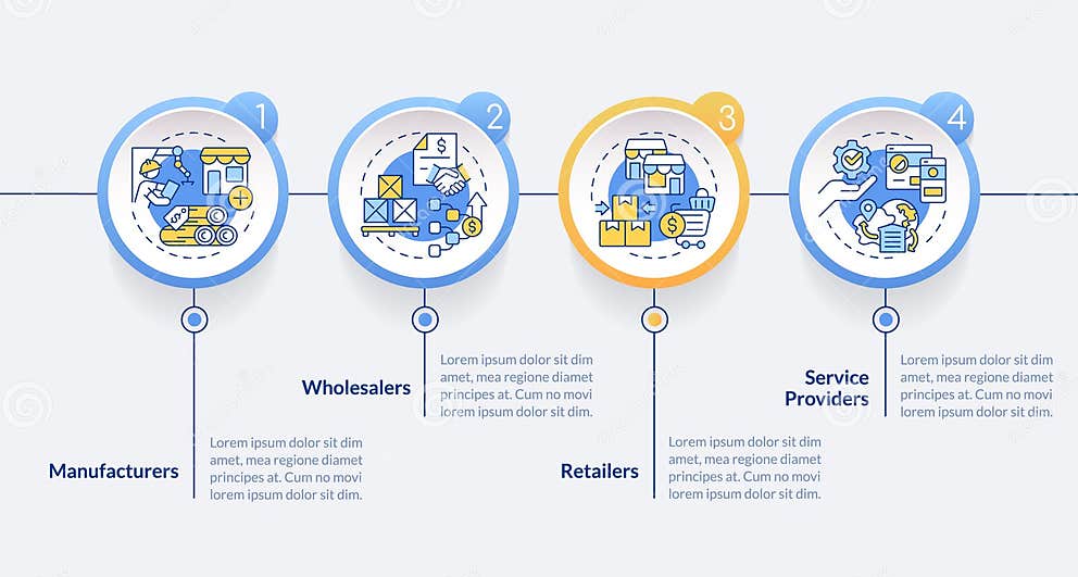 Multicolor Vendor Management Layout with Line Icons Stock Illustration ...