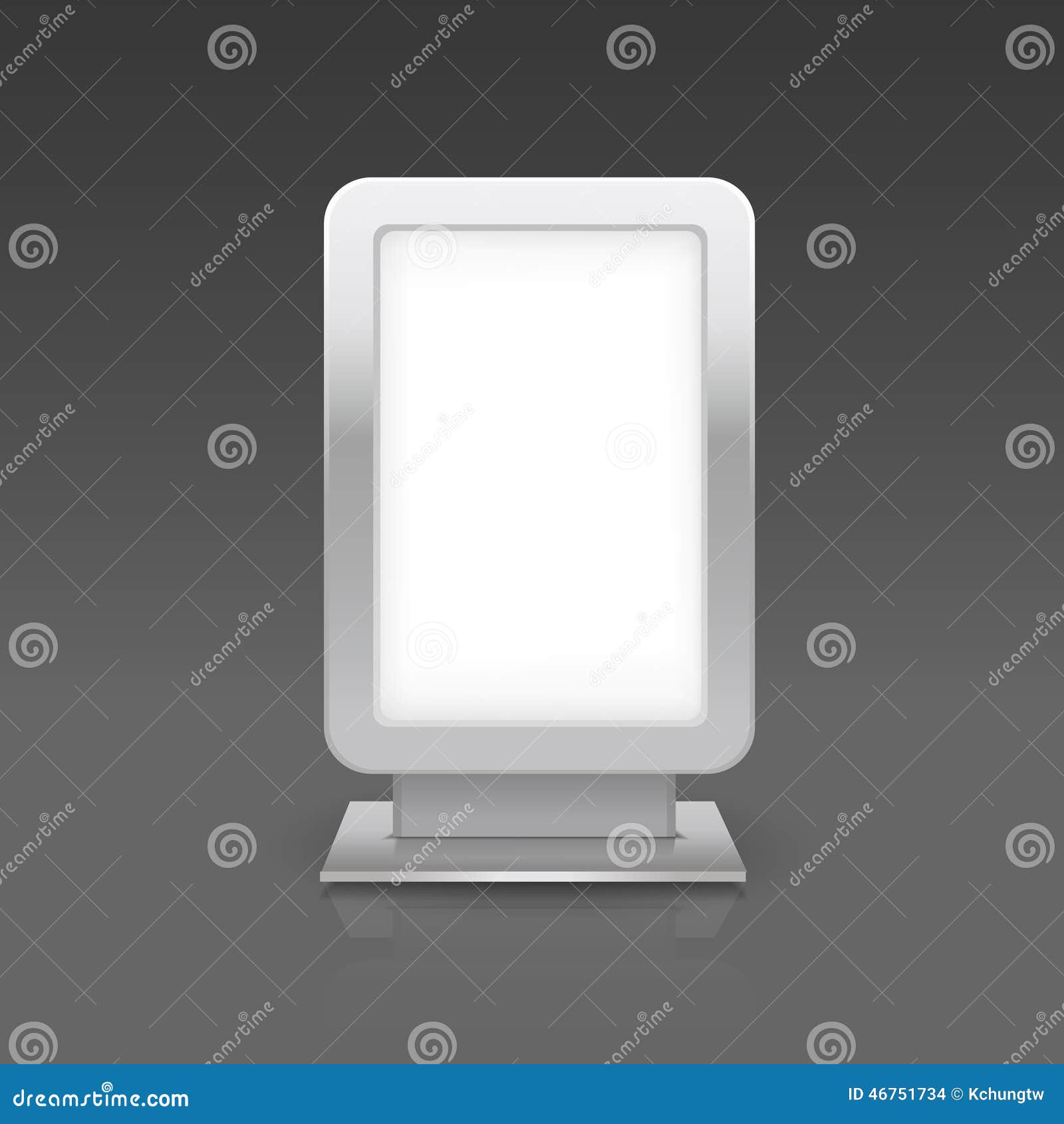3d Vertical Blank Light Box Stock Vector - Illustration of isolated ...