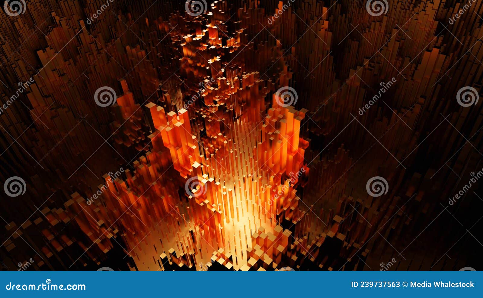 3D Vertical Lines Move in Waves. Design. Virtual Space with Moving Wave ...