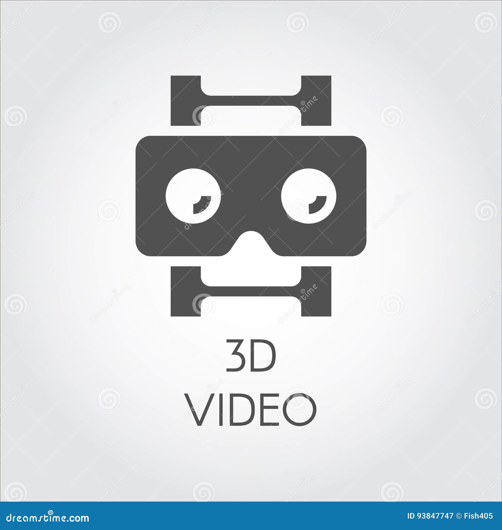 3D Video Design Flat Icon. Concept Of High-definition, Lcd, Smart ...