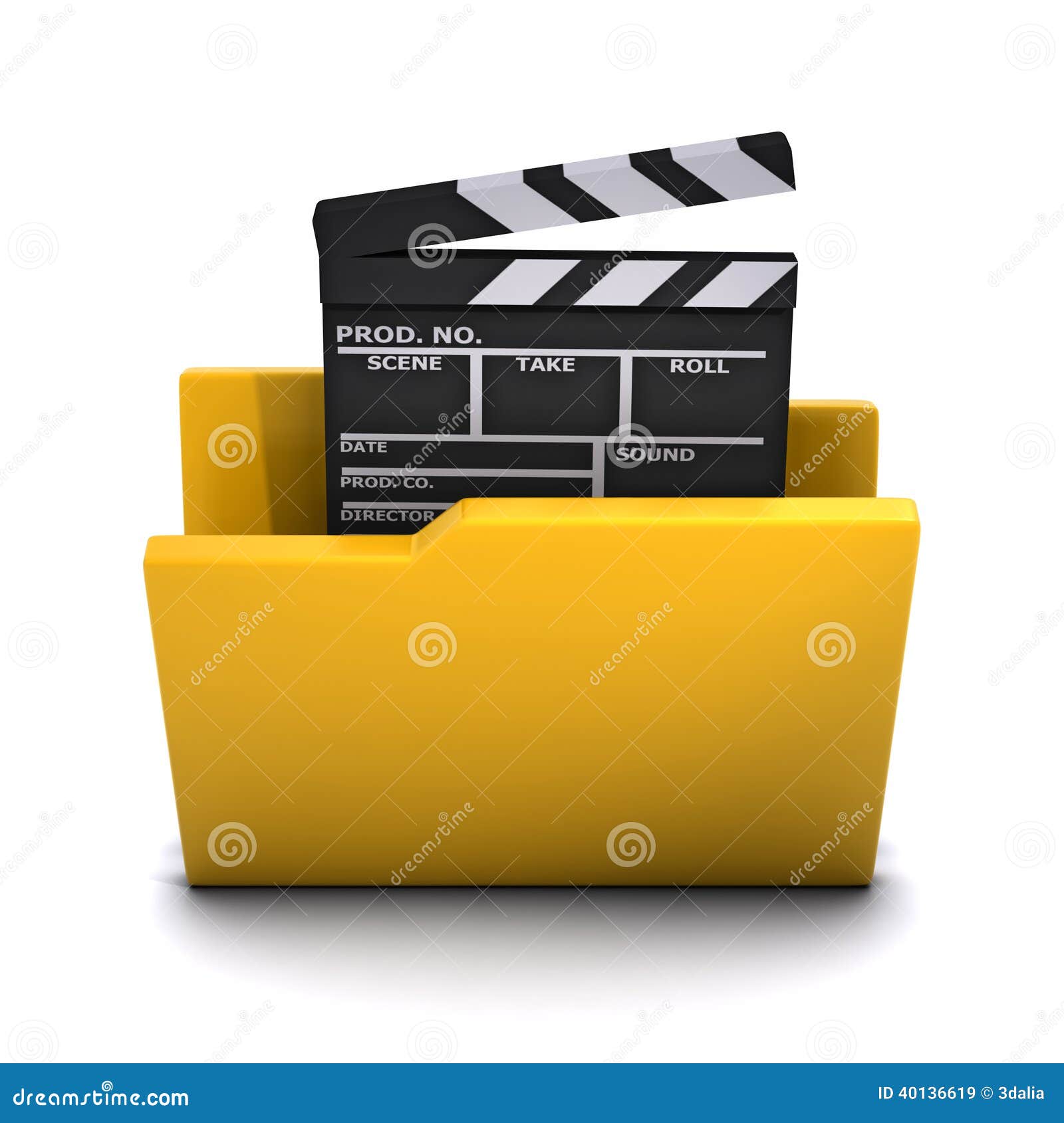 3d Video Folder Icon Stock Illustration - Image: 40136619