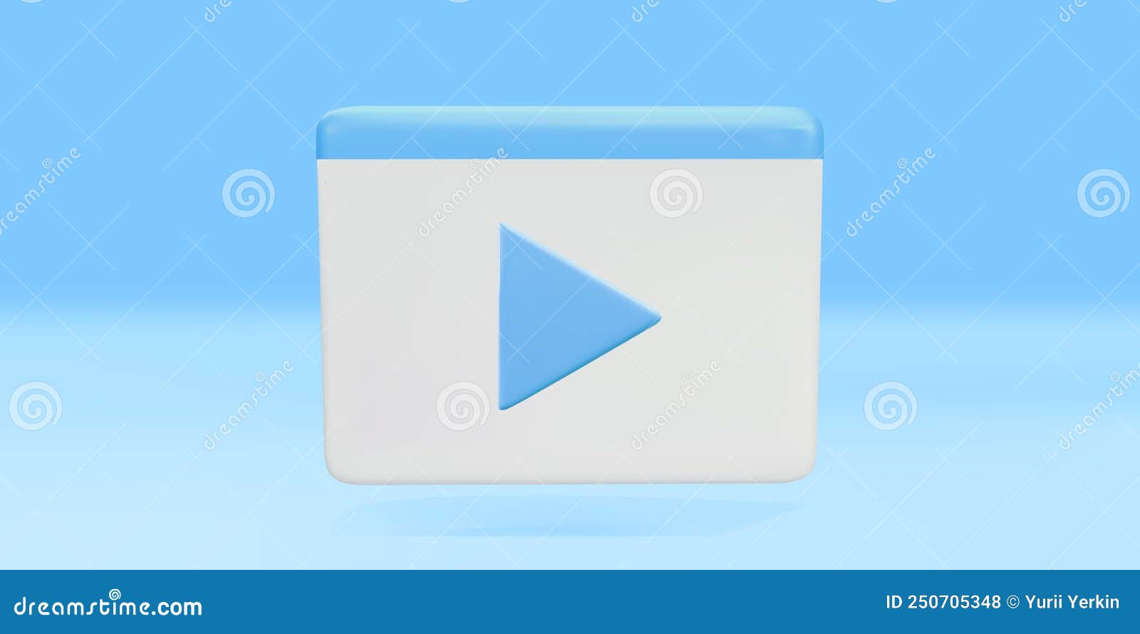 3d Video Player, Web Page, Play Button. Video, Streaming, Multimedia ...