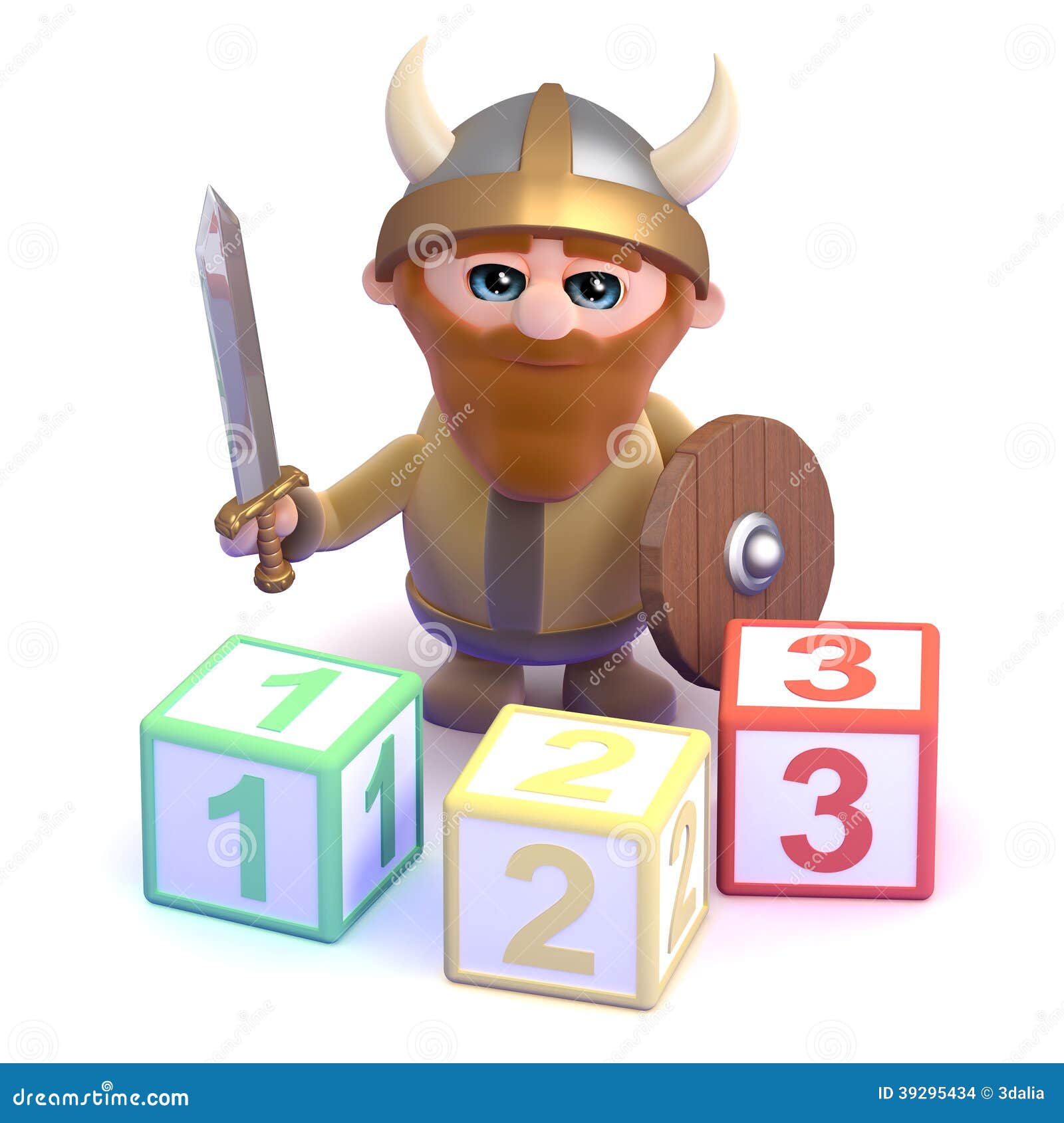 3d Viking math lesson stock illustration. Illustration of history ...