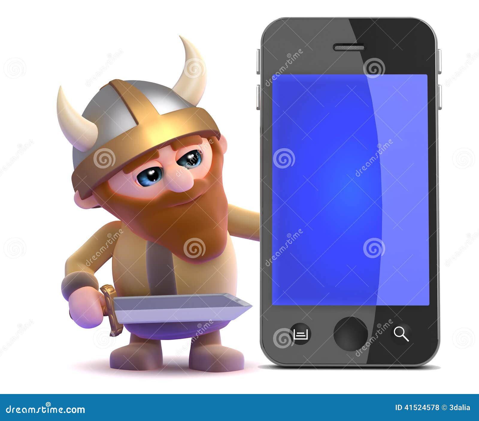 3d Viking smartphone stock illustration. Illustration of fighter - 41524578