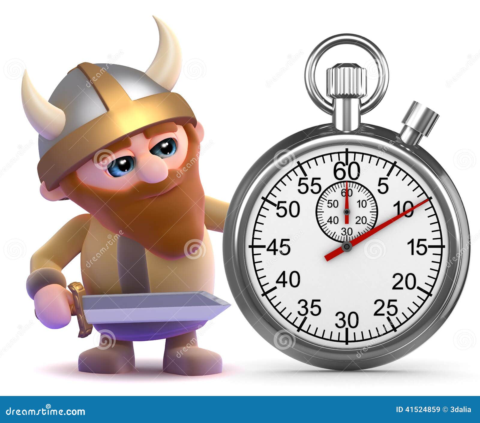 3d Viking stopwatch stock illustration. Illustration of armour - 41524859