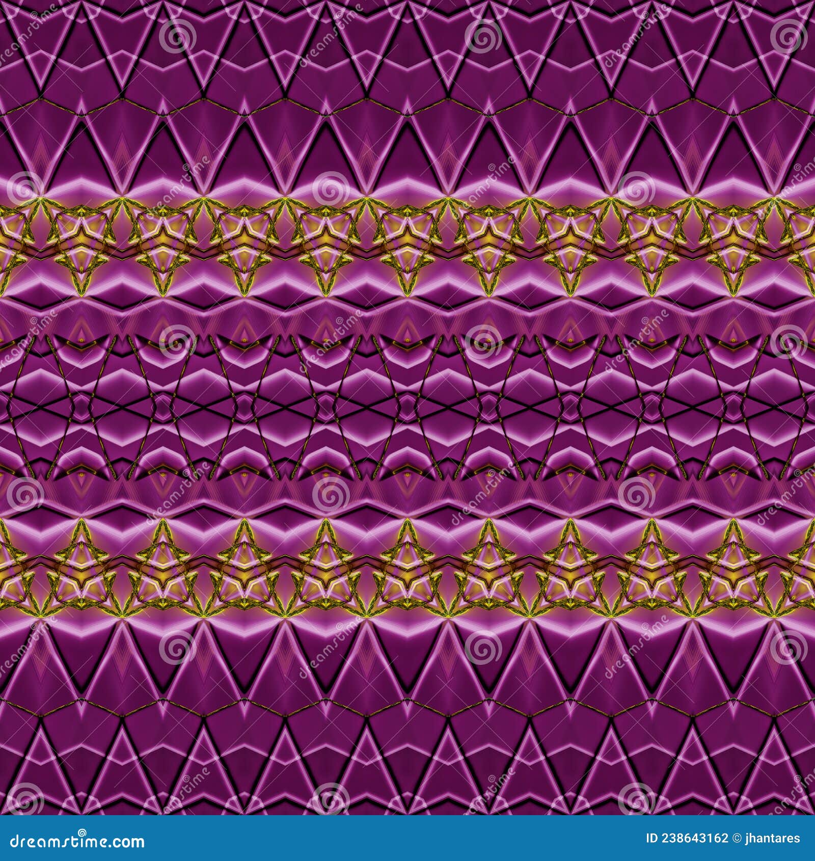 3d Violet Gold Geometric Pattern Stock Illustration - Illustration of ...