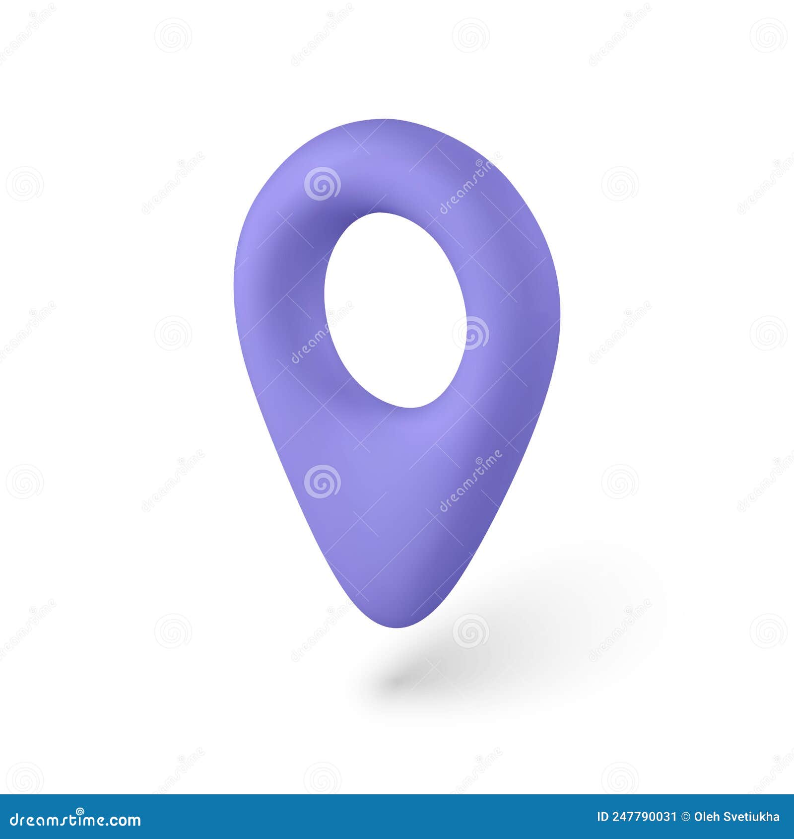 3d Violet Pin Point Marker with Shadow. Location Icon on Map Stock ...