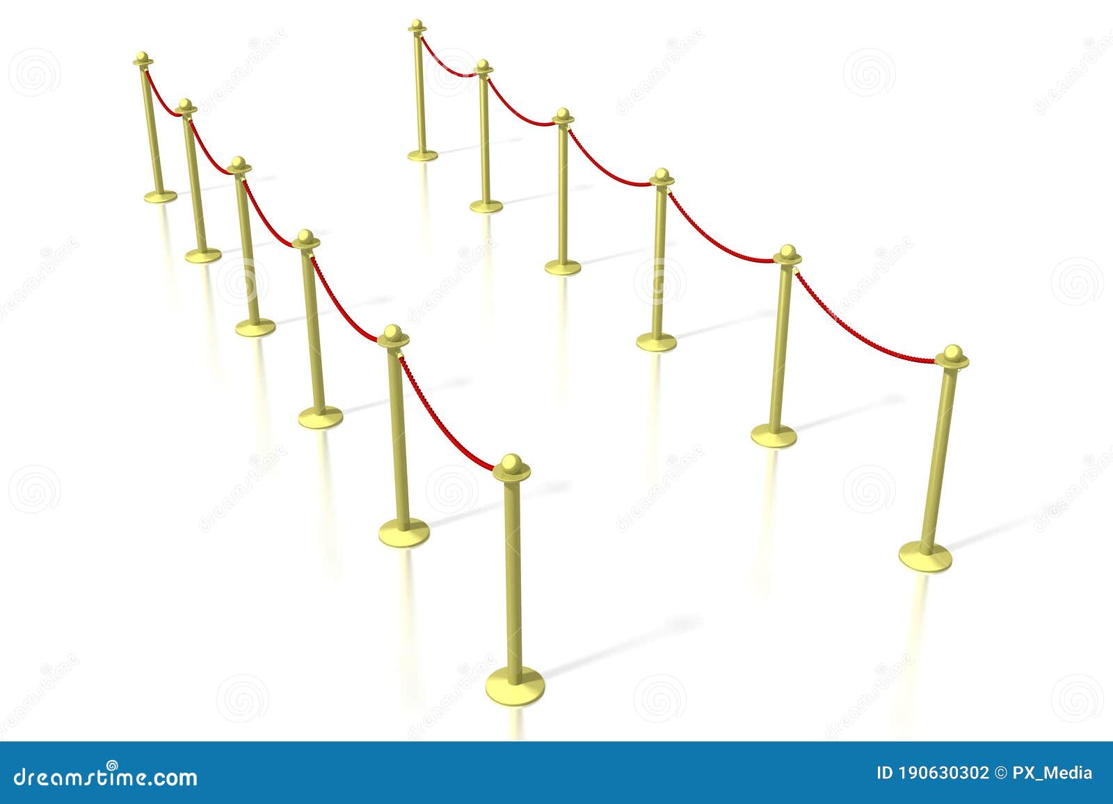 3D VIP Section Entrance, White Background Stock Illustration ...