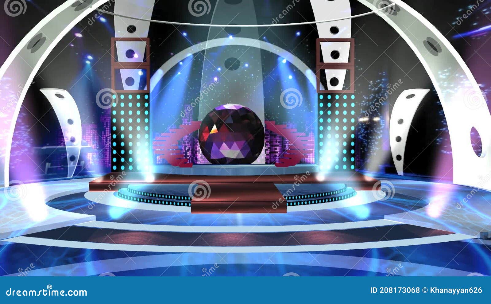 3d Virtual Entertainment Studio Set Stock Footage - Video of ...