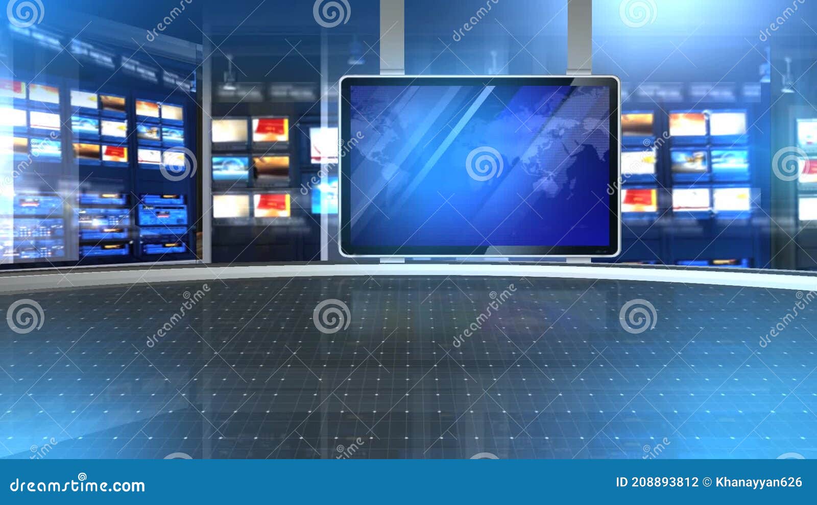 Virtual News Studio Set Background Stock Footage - Video of modern ...