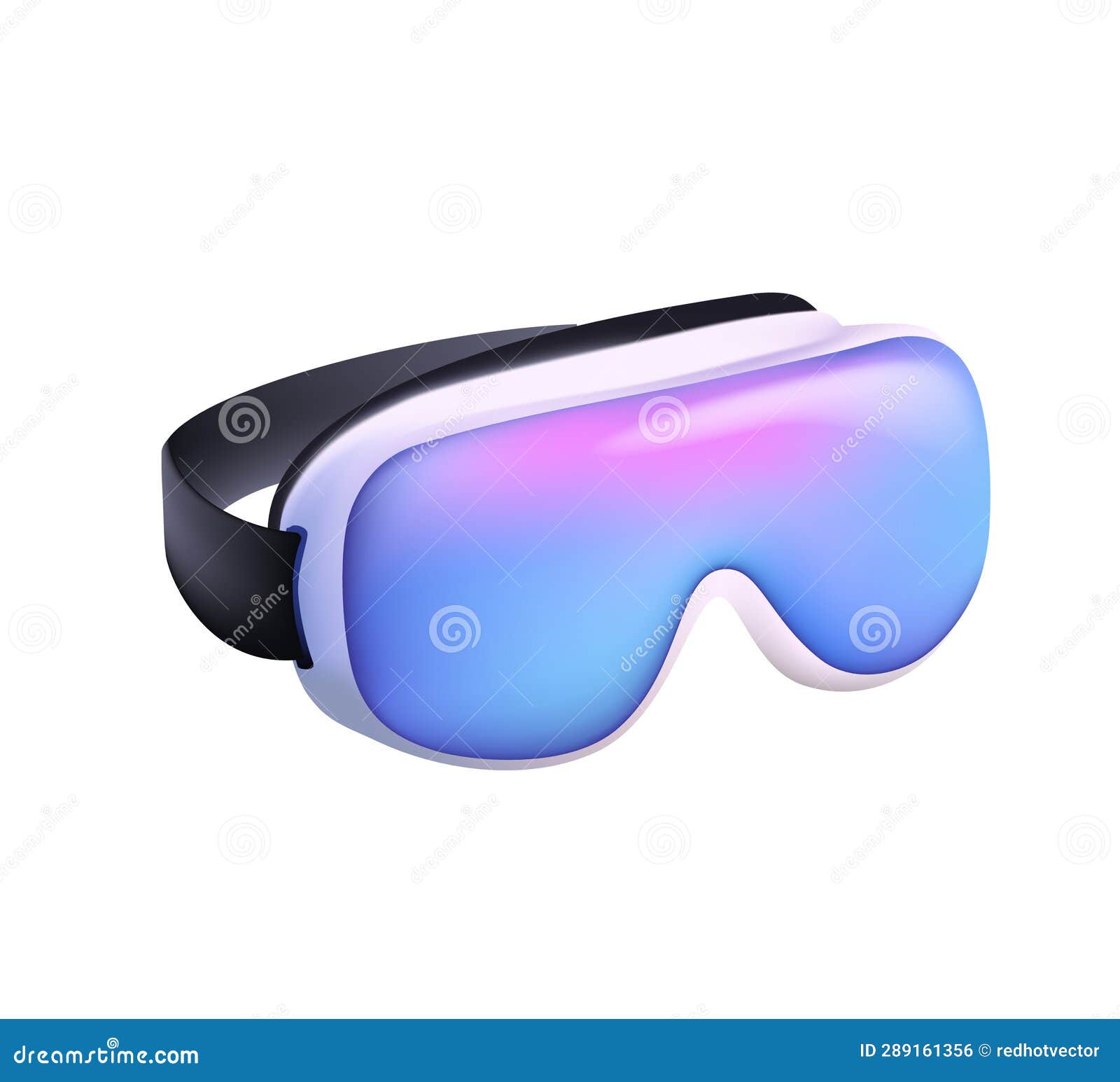 3D Virtual Reality Headset and Controllers for Gaming. VR Helmet UI ...