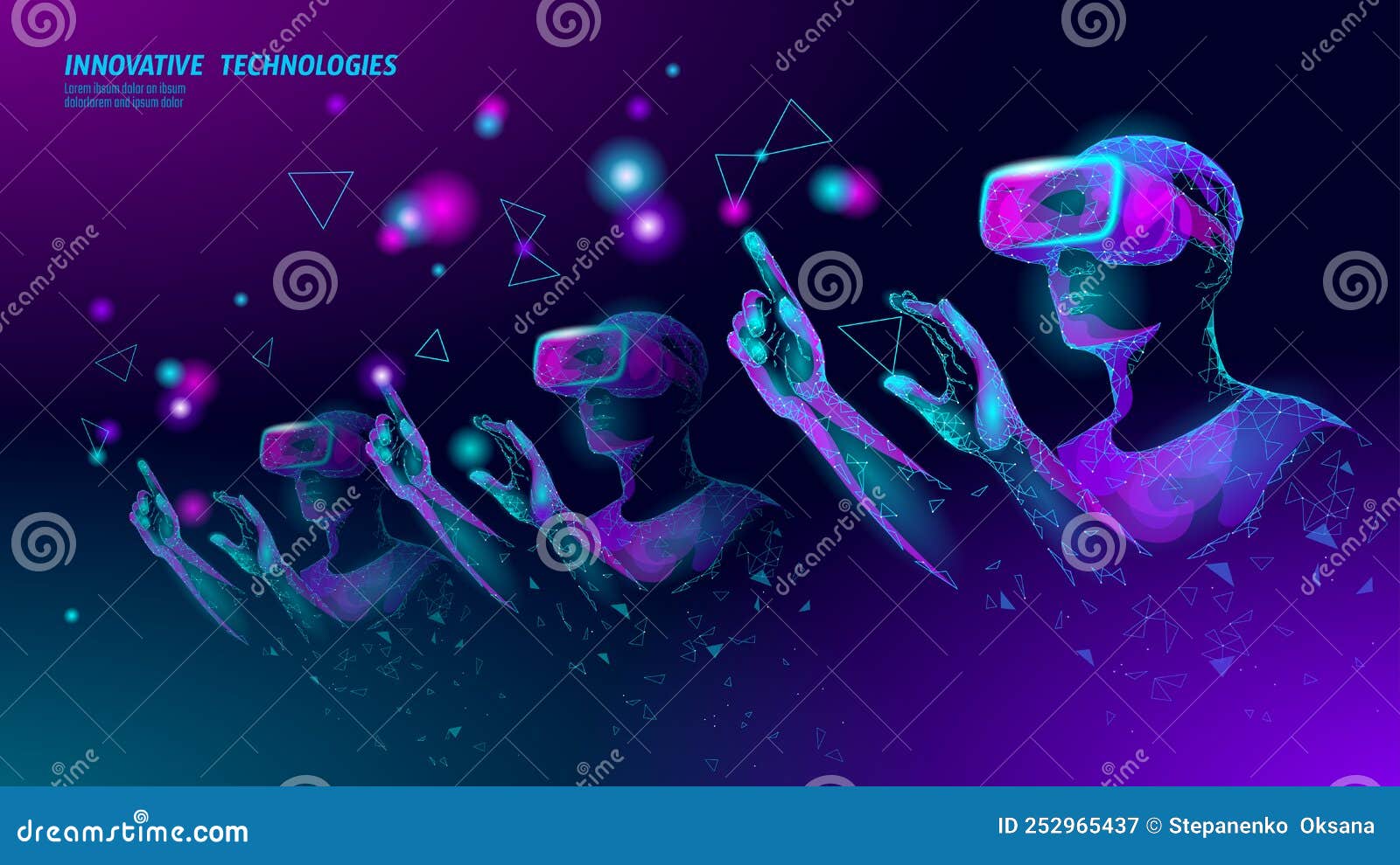 Metaverse Concept. Arabian Women In VR Headsets Working, Doing Sport ...