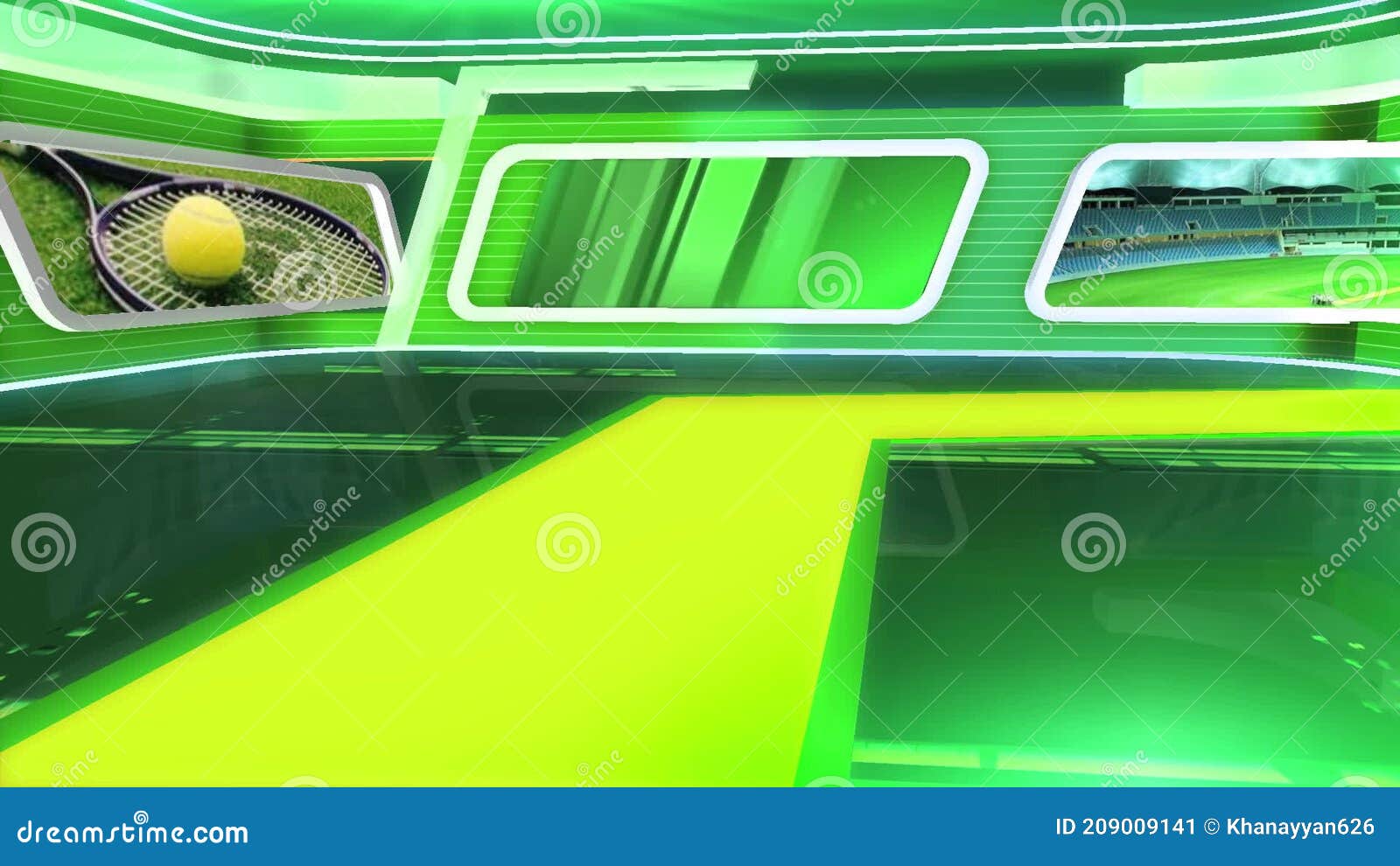 Virtual Sports Studio Set Background Stock Video - Video of news ...