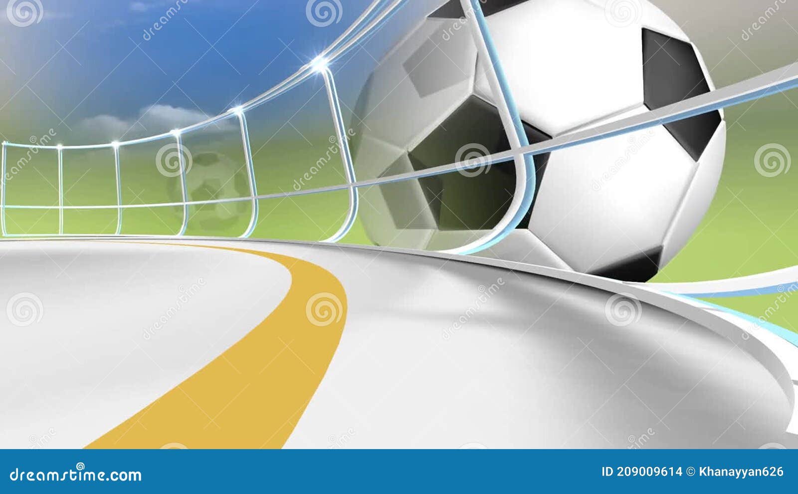 Virtual Sports Studio Set Background Stock Footage - Video of animation ...