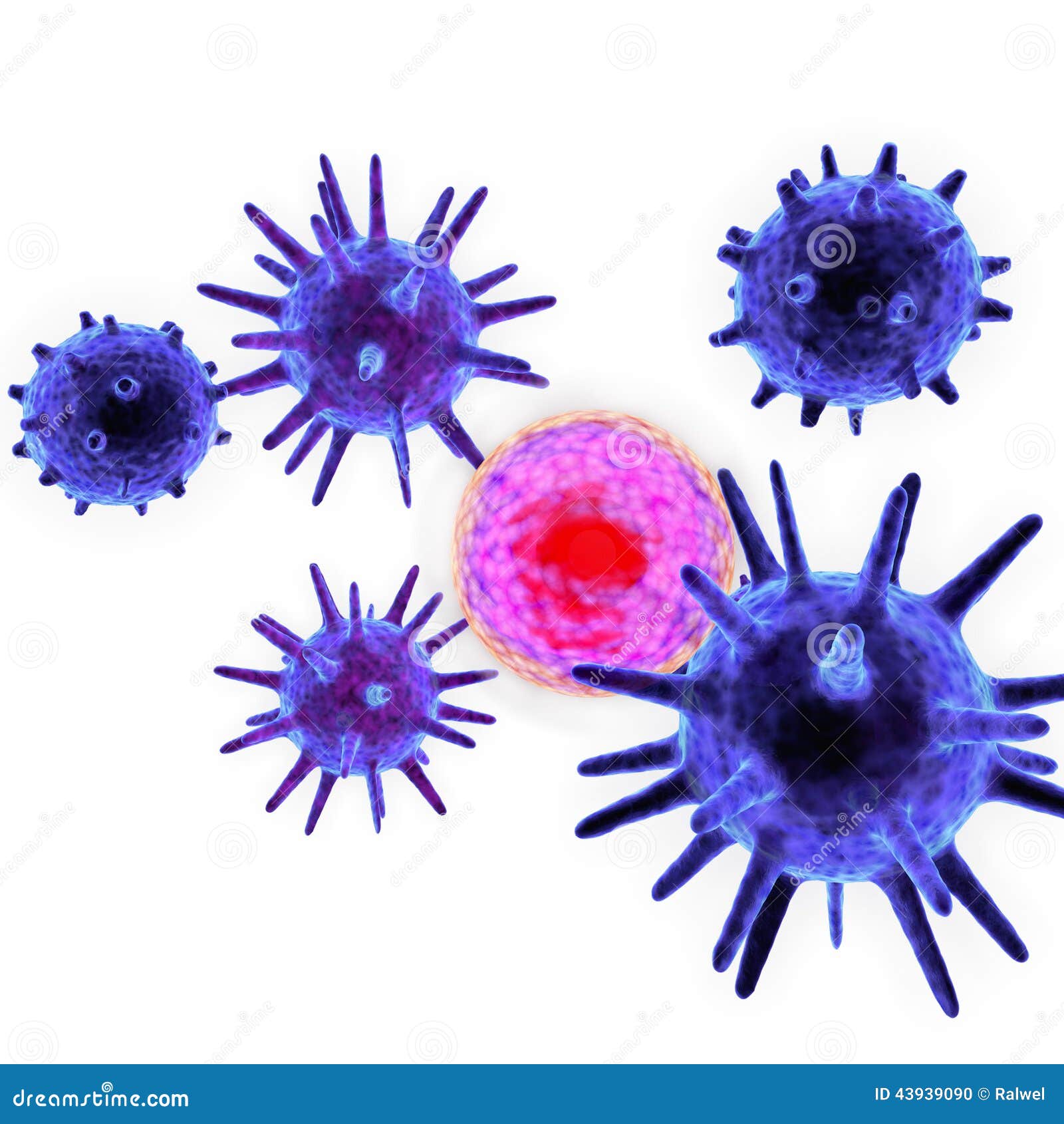 Virus Attacking Cell