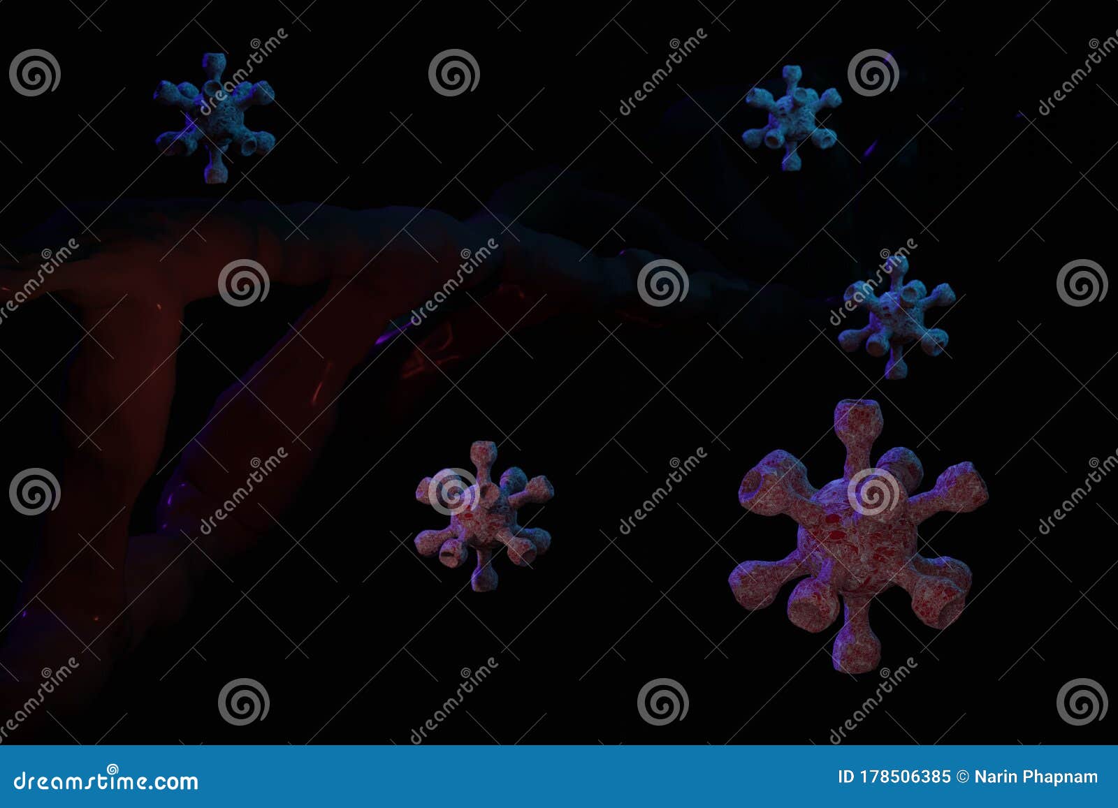 Virus Chromosome Under Microscope Lens Creating Using Generative AI ...