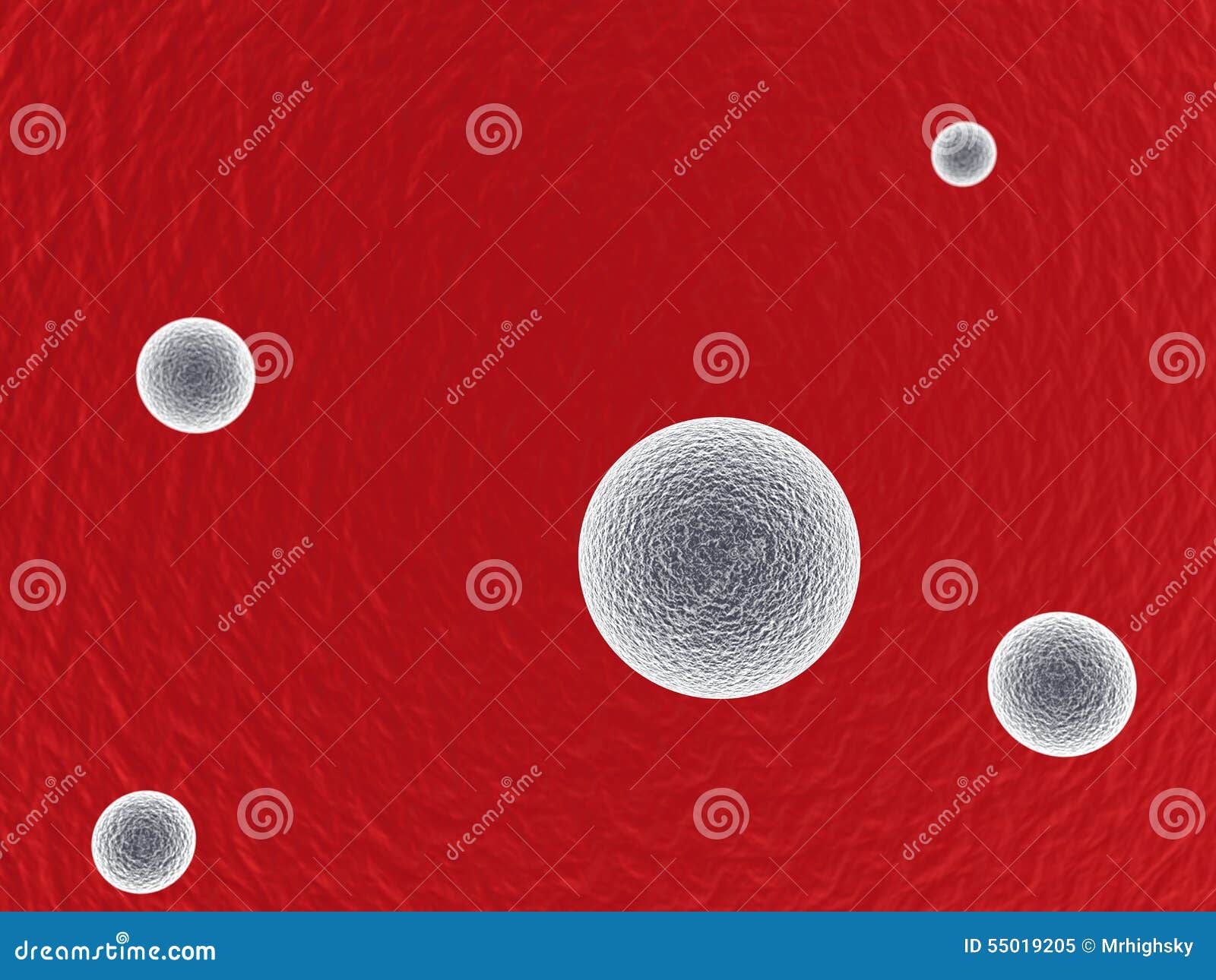 3d Virus and Germs in Red Environmen Stock Illustration - Illustration ...