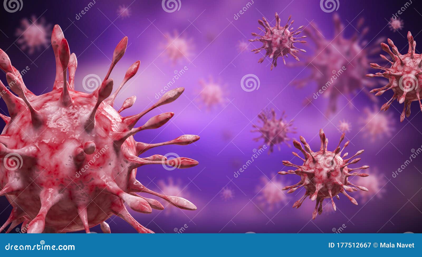 3d Virus Rendered, Microscope Illustration. Stock Illustration ...