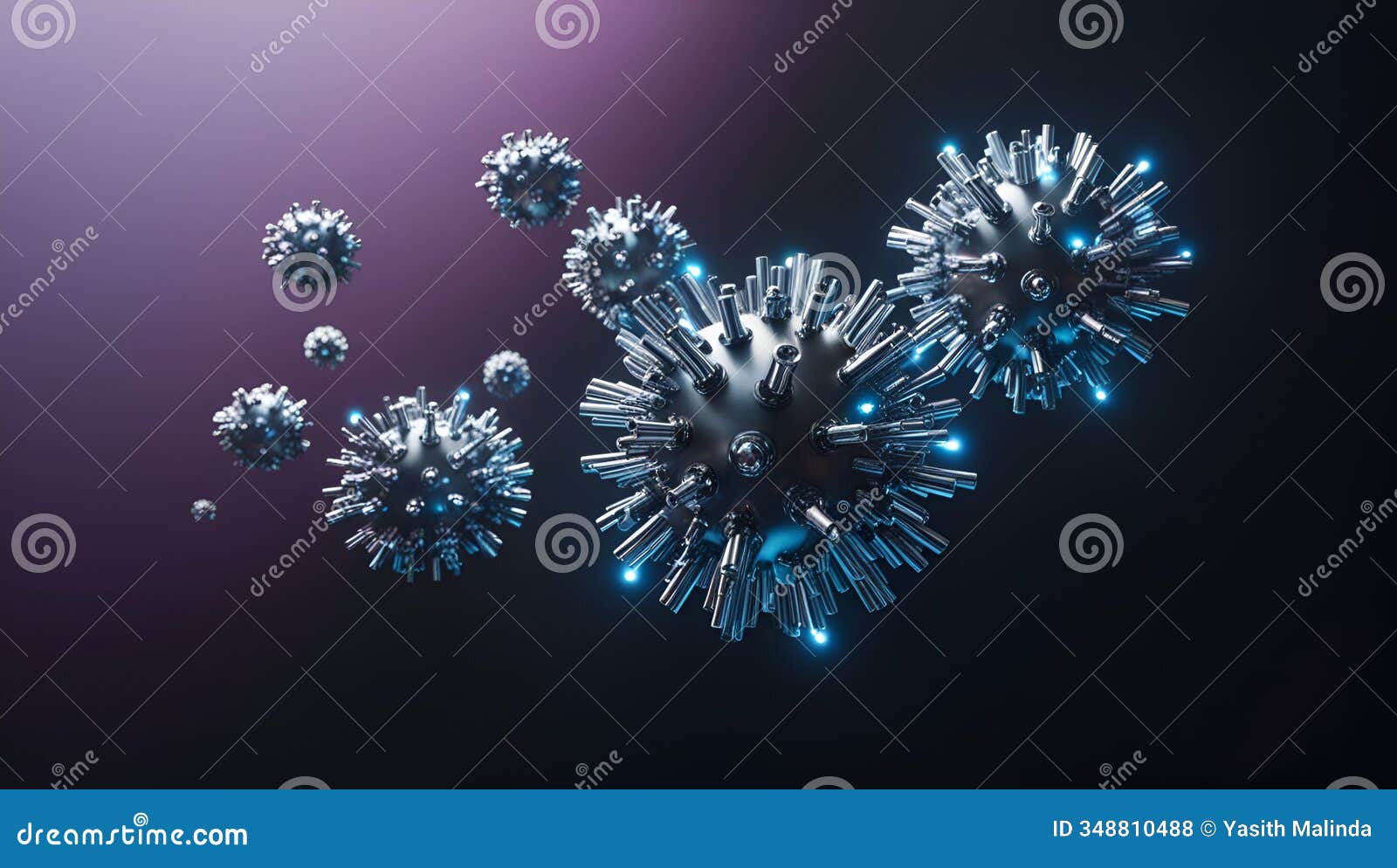 3D Visual of Nanoscale Particles Stock Illustration - Illustration of ...