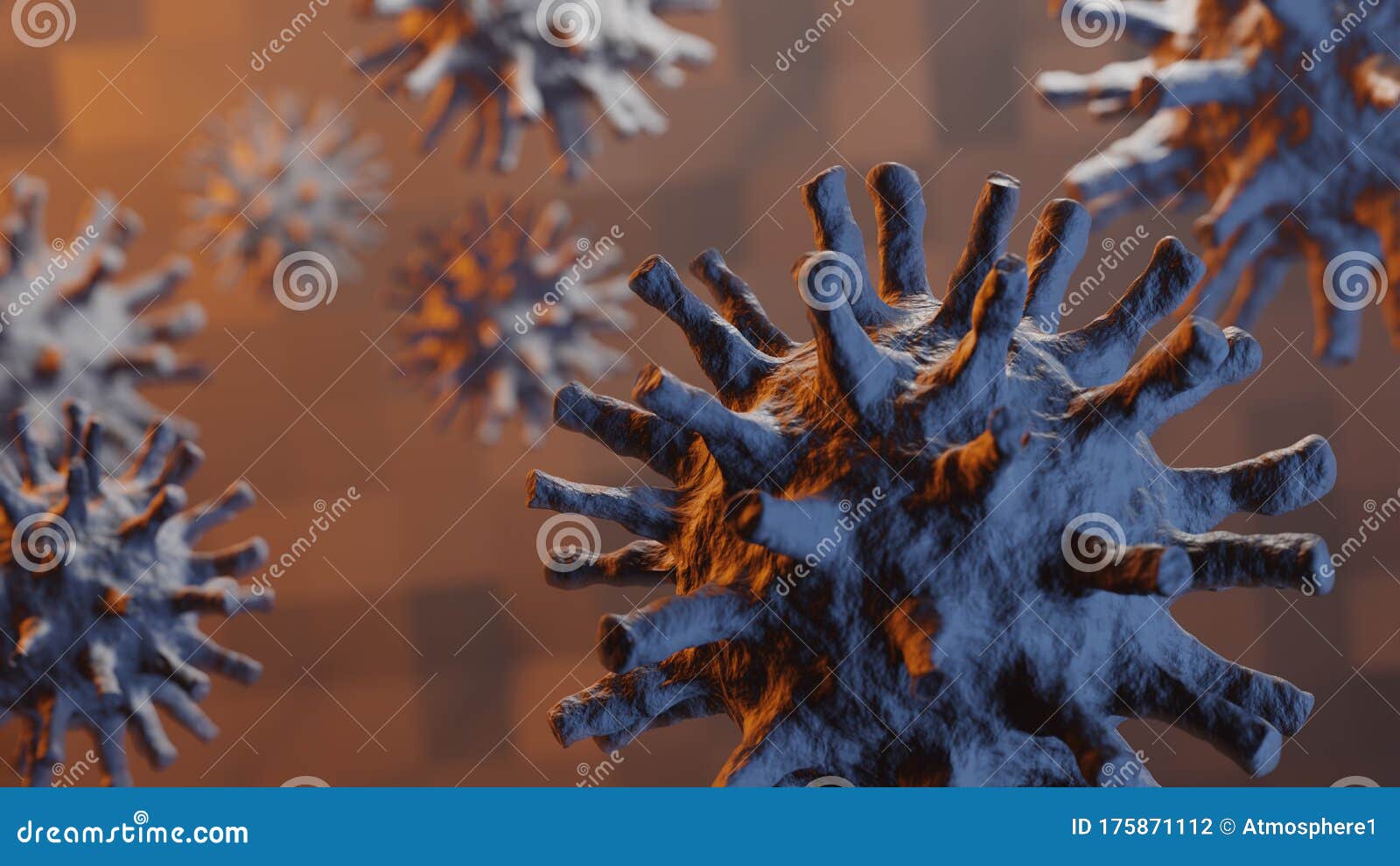 3D Visualisation/illustration of a Virus Morphology Stock Illustration ...