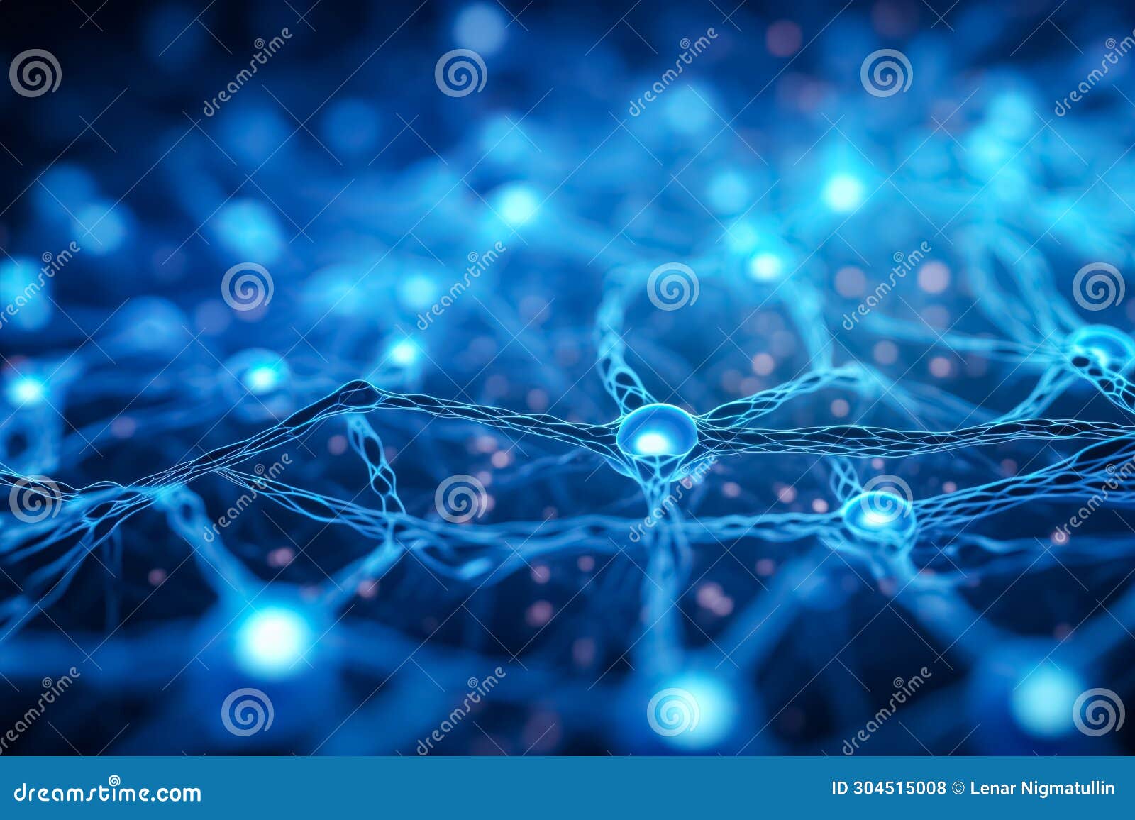 3D Visualization of Brain Neural Network on Computer Screen Stock ...