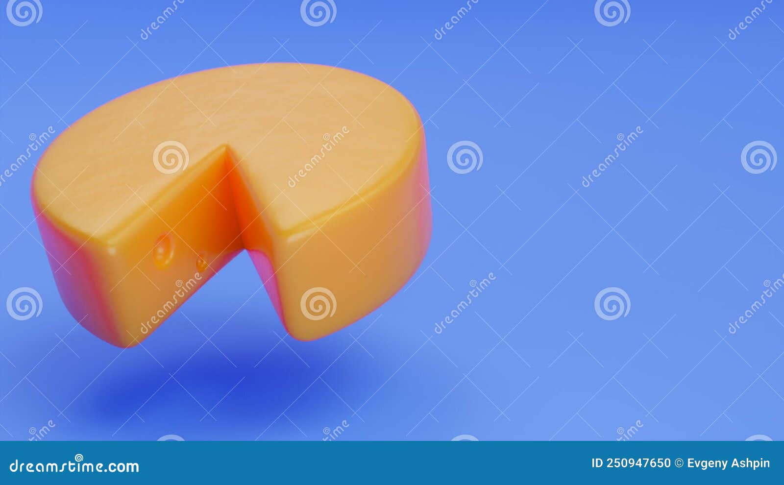 3d Visualization of a Cheese Circle on the Background Stock Footage ...