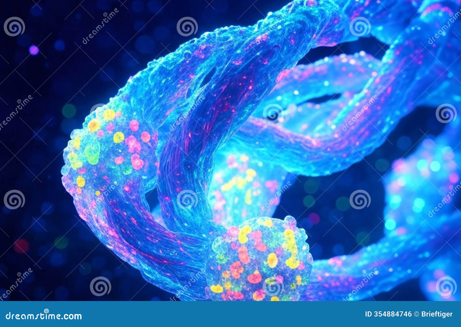 3D Visualization of Chromatin Fiber and Nucleosome Organization Stock ...