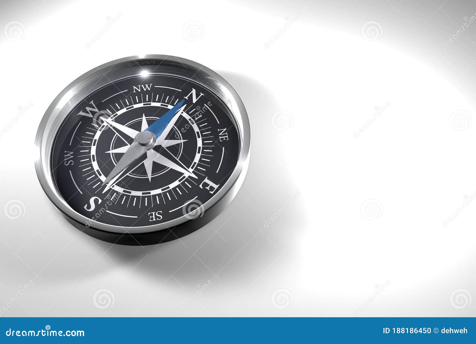 3D Visualization of a Compass Stock Illustration - Illustration of ...