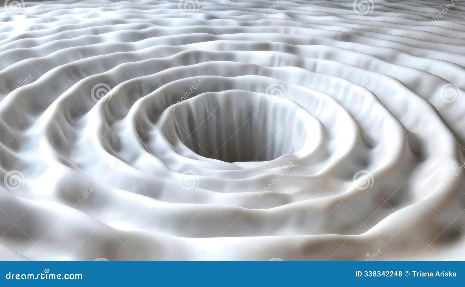 A 3D Visualization of Concentric Waves Surrounding a Central Depression ...
