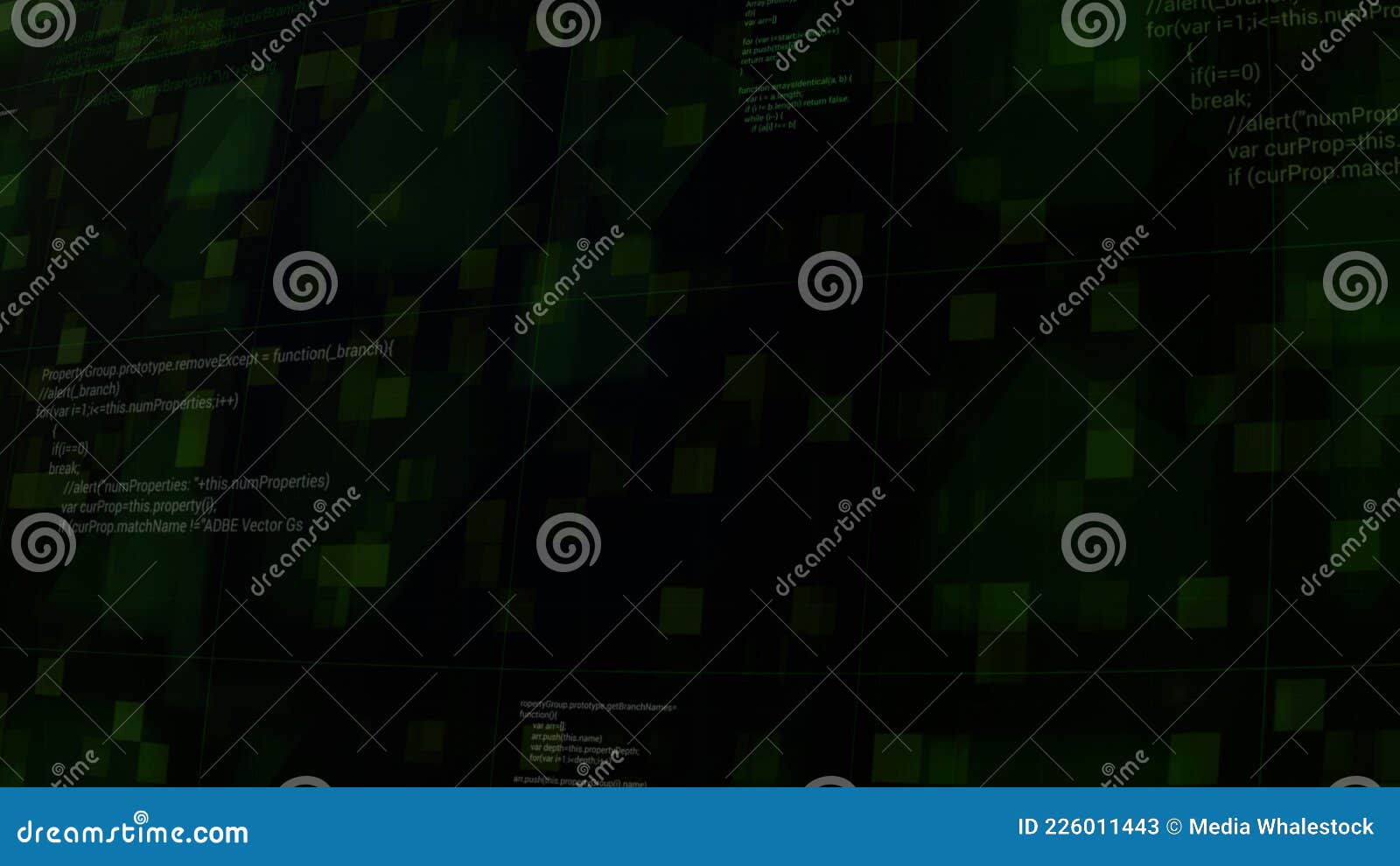 3D Visualization Of Dark Green Data Transmission, Virtual Industry ...