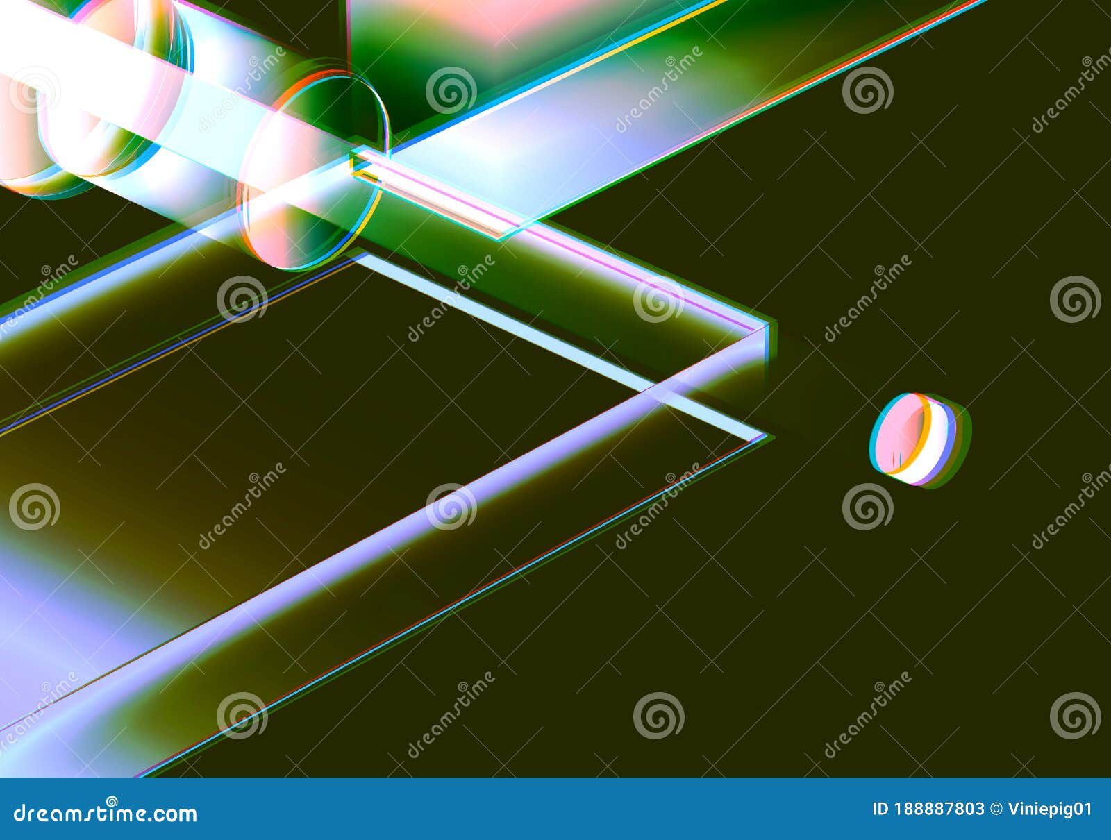 3D Visualization of Data and Glitch Technology Background. Stock ...