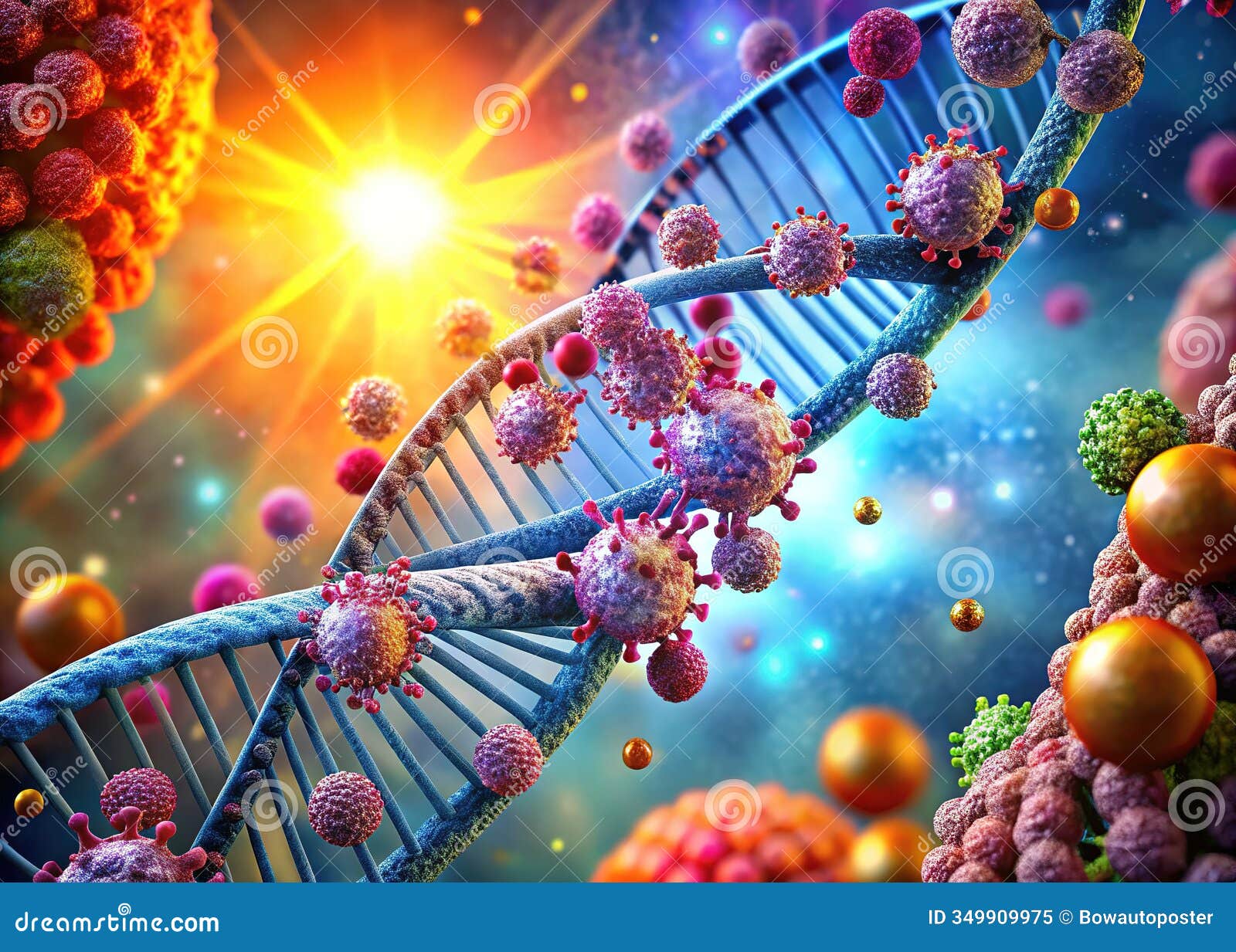 3D Visualization of DNA Mutations Genetic Engineering and Cancer ...
