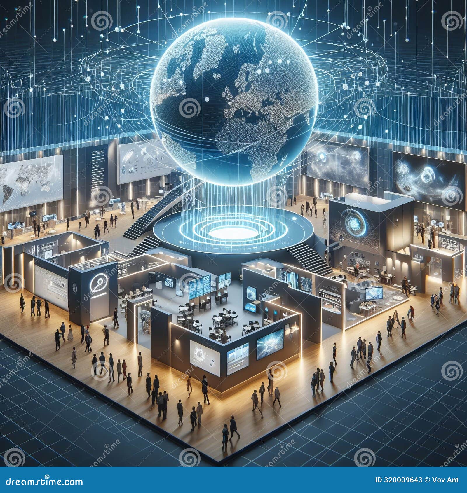 D Visualization for Exhibition Booth Layouts Creating Three D Stock ...