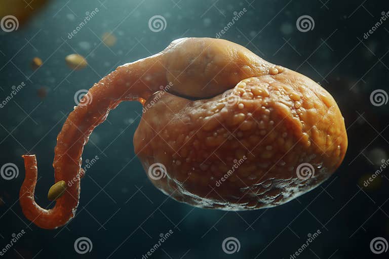 3D Visualization of the Gallbladder, Illustrating Its Shape and ...