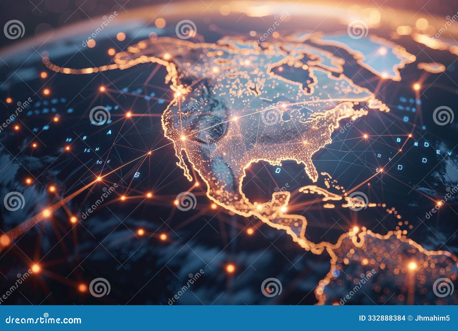 A 3D Visualization of the Global Bitcoin Network with Nodes and ...