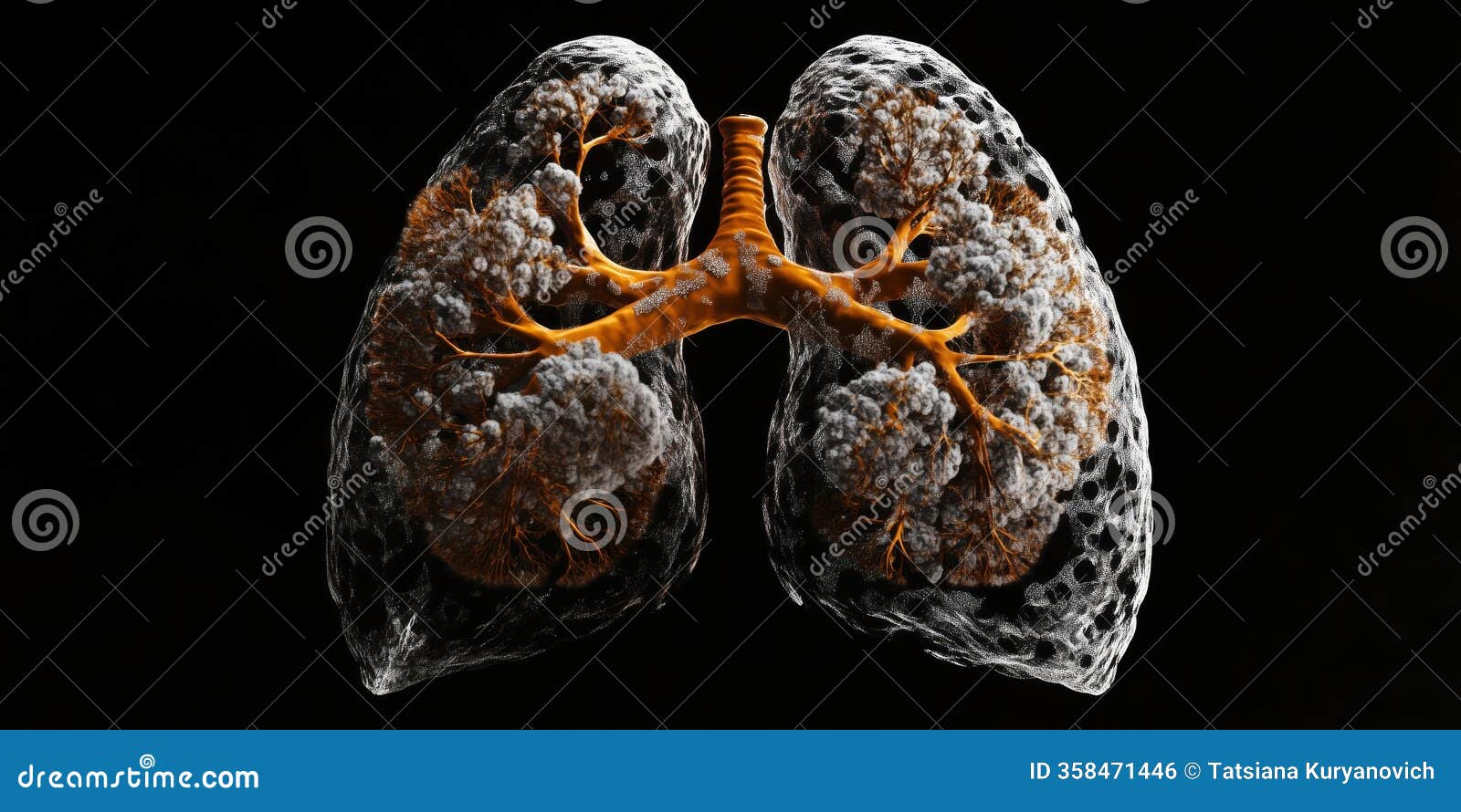 3D Visualization of Human Lungs with Detailed Bronchial Tree and ...