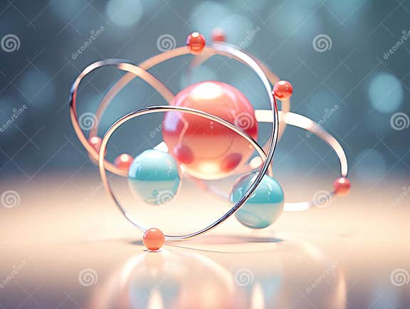 3D Visualization of Hydrogen and Helium Stock Illustration ...
