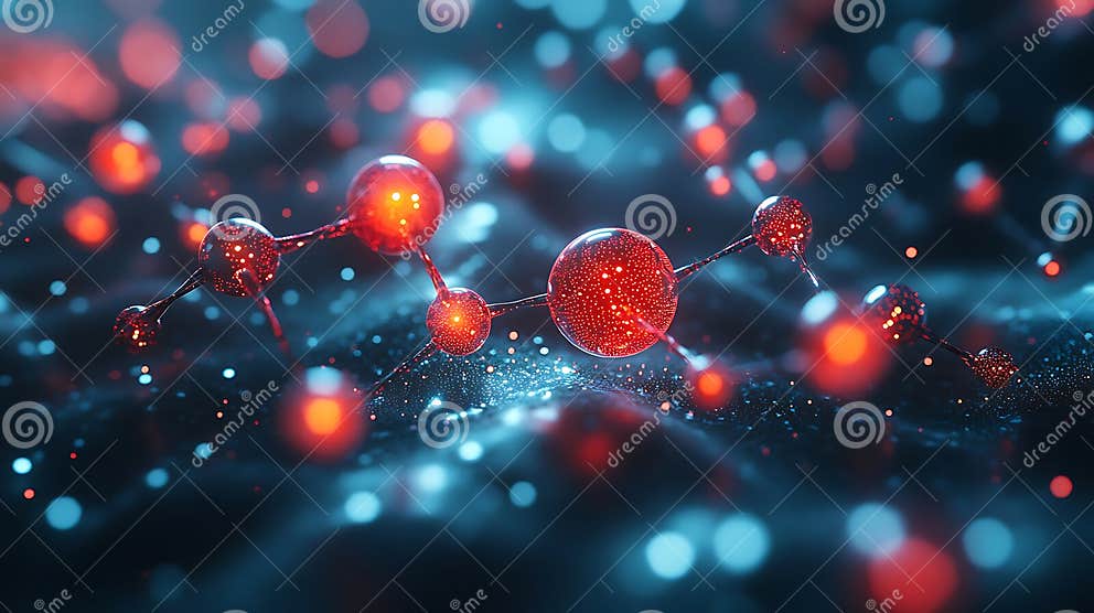 3D Visualization of Molecular Structures in Vibrant Colors, Showcasing ...