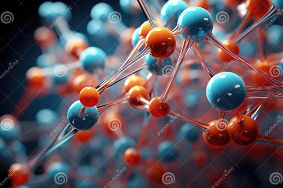 3D Visualization of Molecules Stock Illustration - Illustration of ...