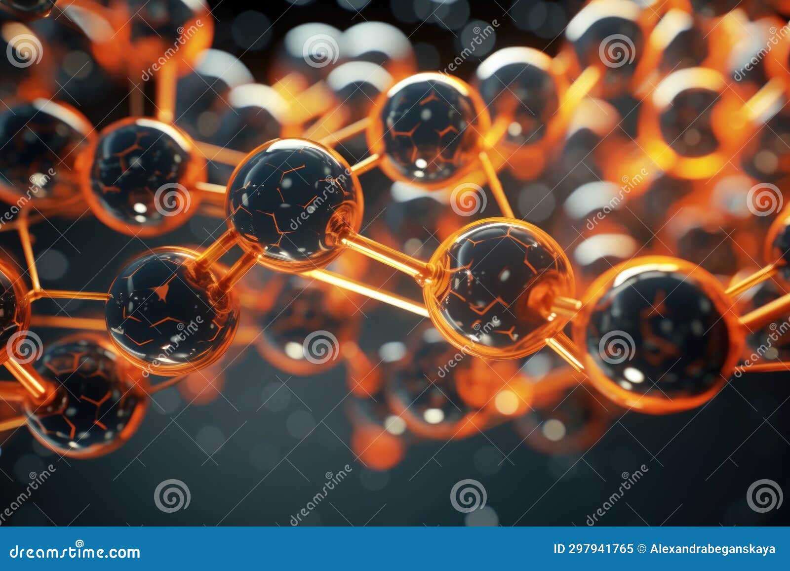 3D Visualization of Molecules Stock Illustration - Illustration of ...