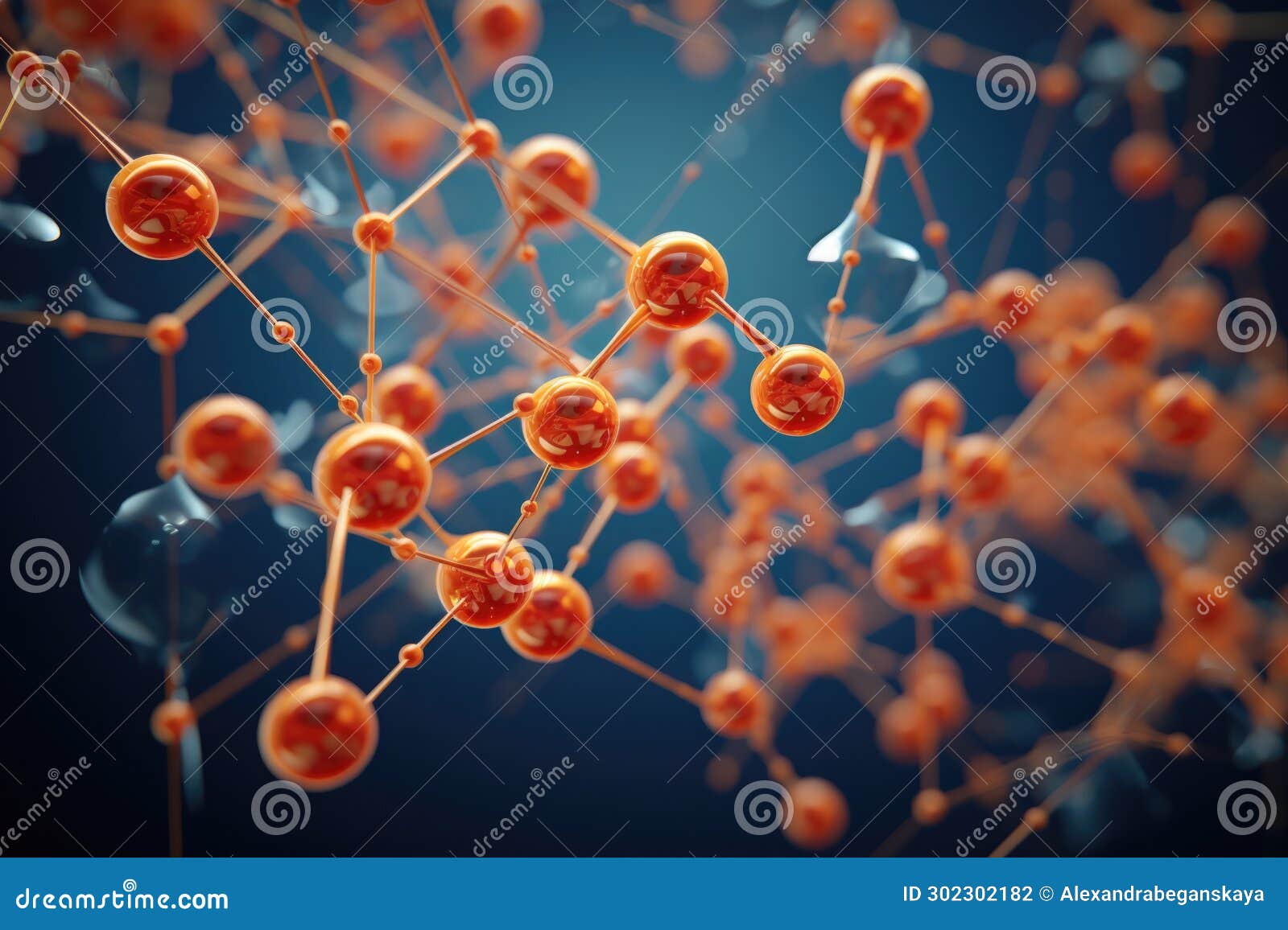 3D Visualization of Molecules Stock Illustration - Illustration of ...