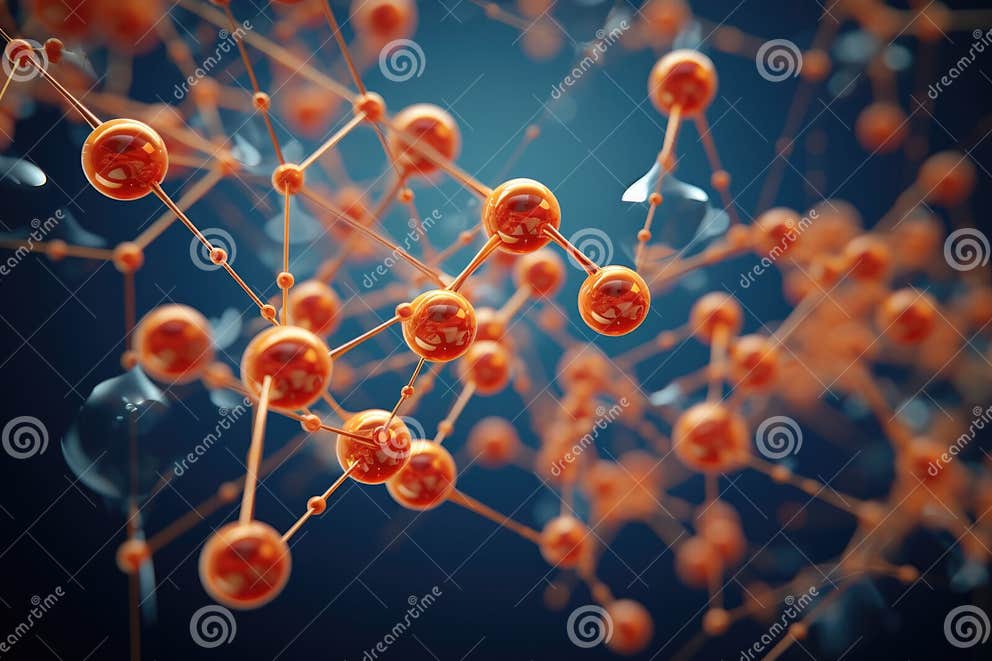 3D Visualization of Molecules Stock Illustration - Illustration of ...
