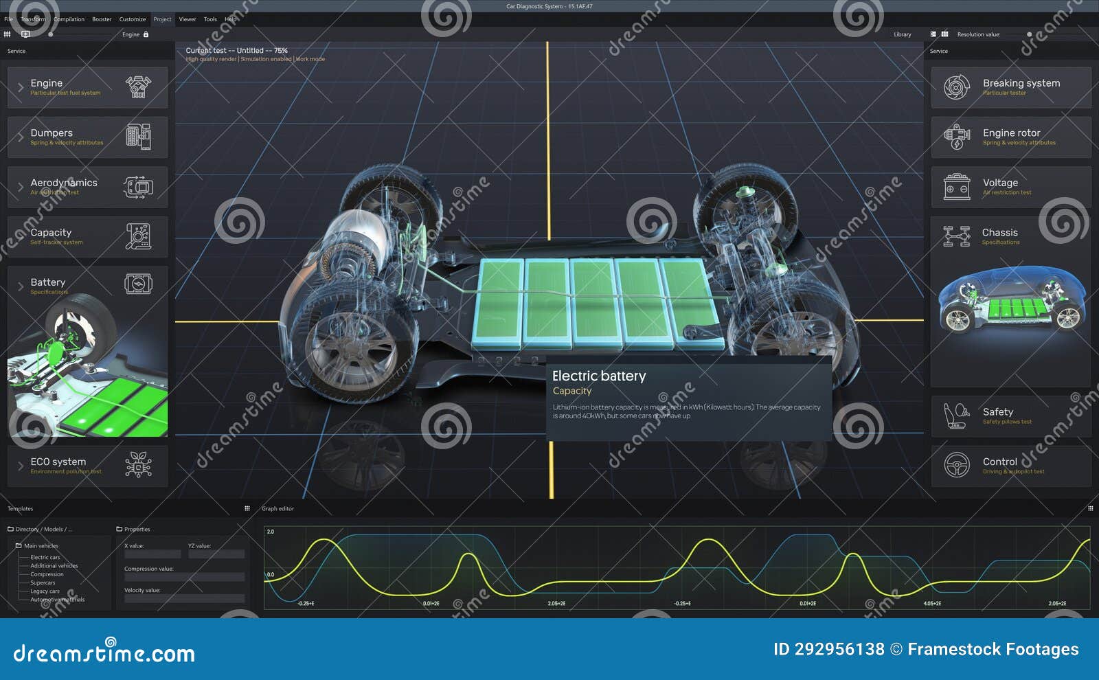 3D Visualization of Professional Software for Car Developing Stock ...